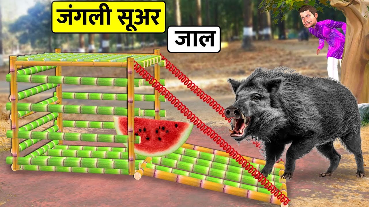 Jungli Suar Jungle Rat Bamboo Trap Watermelon Hindi Stories Hindi ...