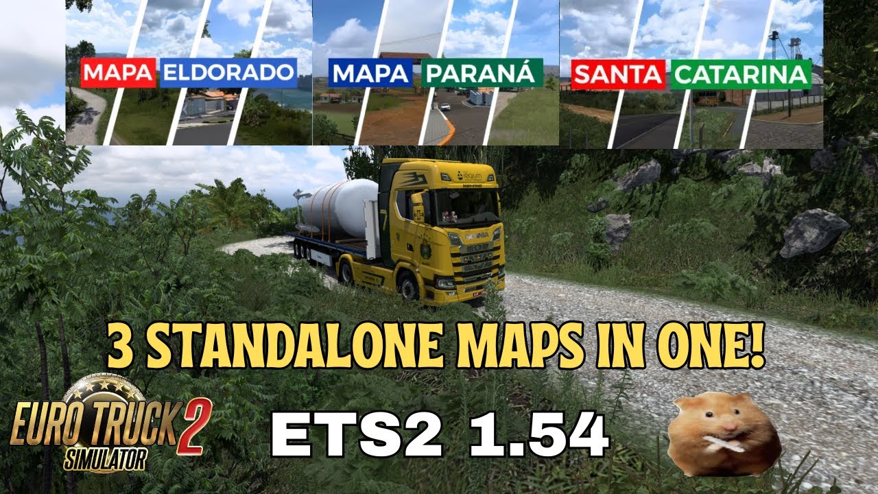 ETS2 1.54 MAPA ELDORADO + MAPA PARANA + SANTA CATARINA Standalone maps - YouTube