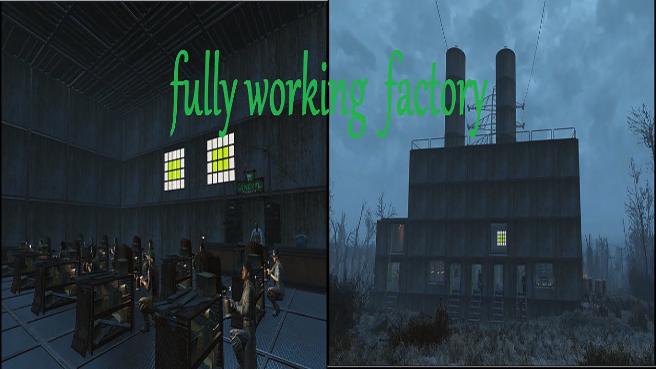 Fallout 4 Factory At Abernathy Farm (Settlement Tour) - YouTube