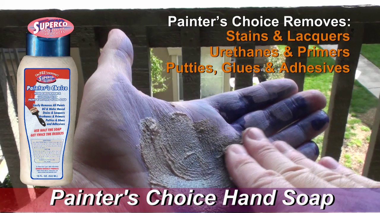 Painter's Choice Paint Removing Hand Soap - YouTube