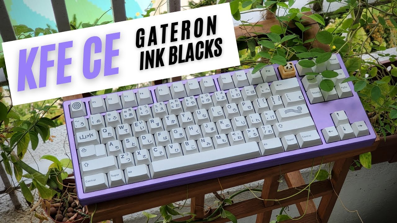KFE CE with Gateron Ink Blacks POM Plate Typing Sounds ASMR - YouTube
