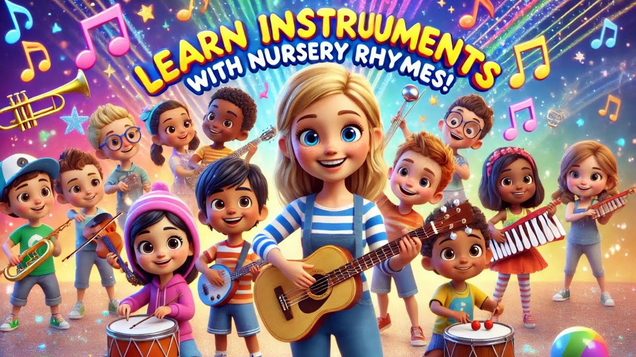 🎵 Learn Instruments with Popular Nursery Rhymes | Fun Kids Music Mashup ...