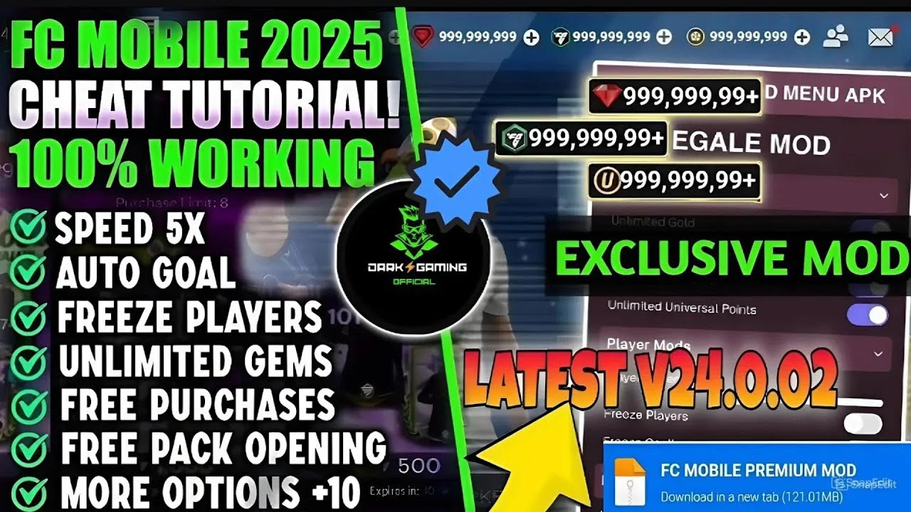 FC Mobile 25 Mod Menu Apk(vip - Unlimited money & Fc Points)Mod Menu Fc ...