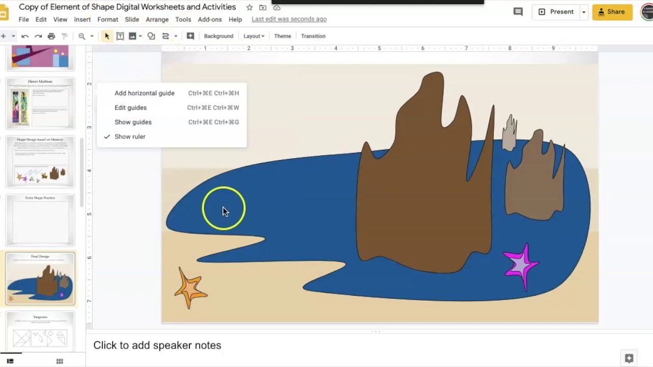 Interactive Elements of Art Google Activities - Element of Shape - YouTube