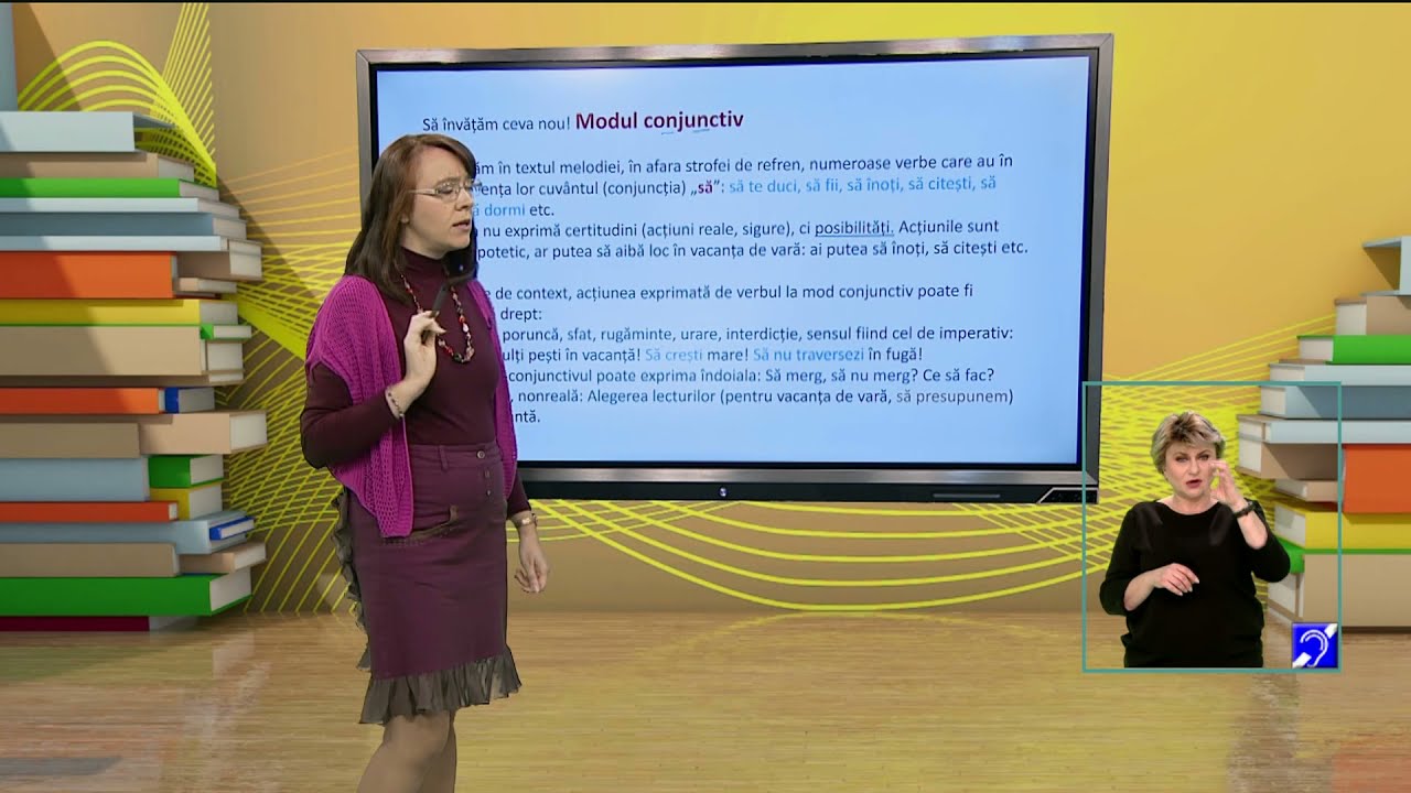TeleŞcoala: Limba şi literatura română clasa a V-a – Verbul – actualizare; modul conjunctiv ...