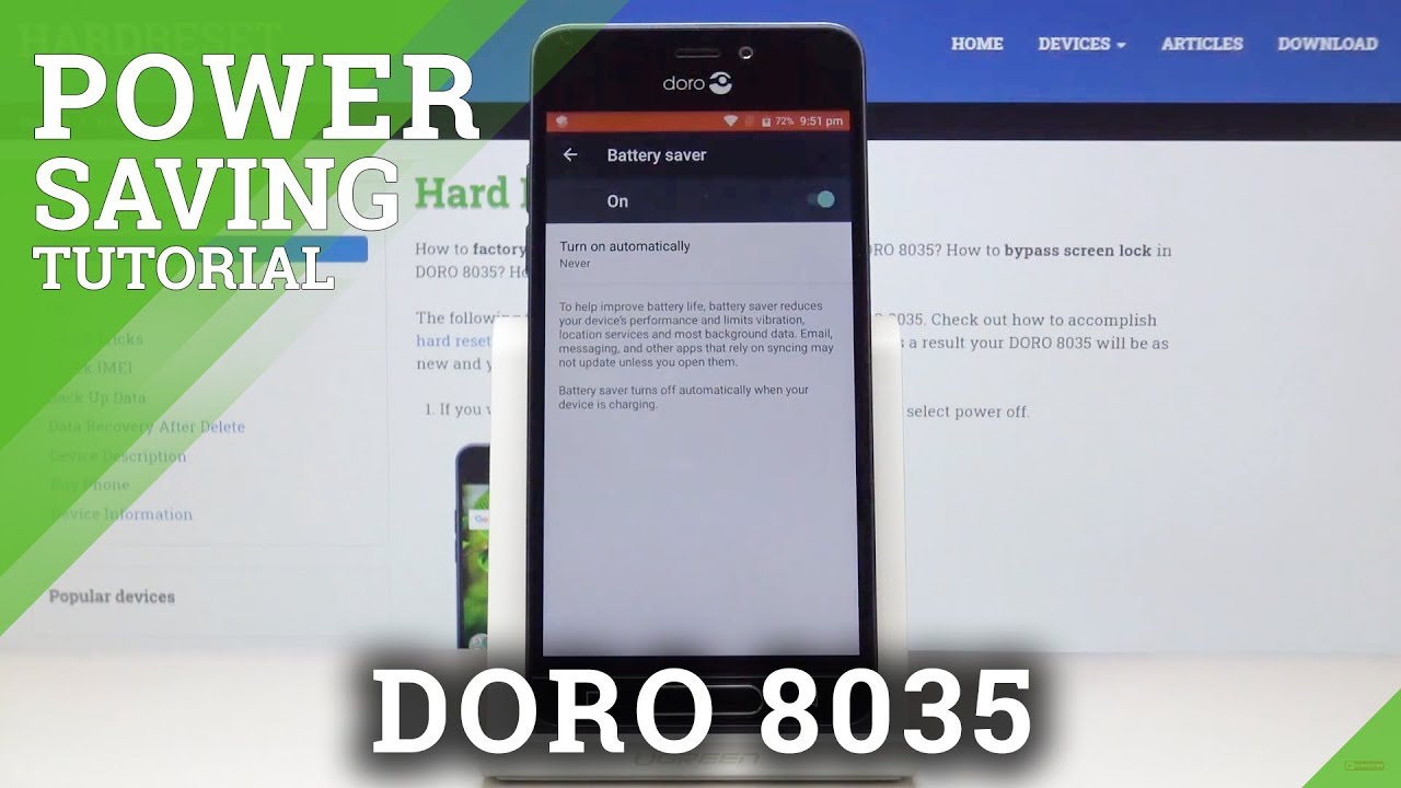 How to Enable Power Saving Mode in DORO 8035 – Low Power Solution - YouTube