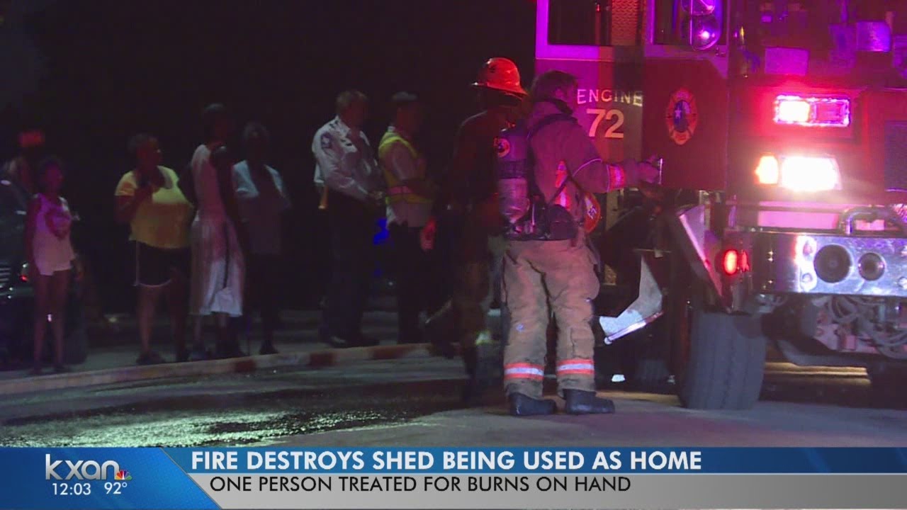 Knocked-over candle causes fire in shed - YouTube