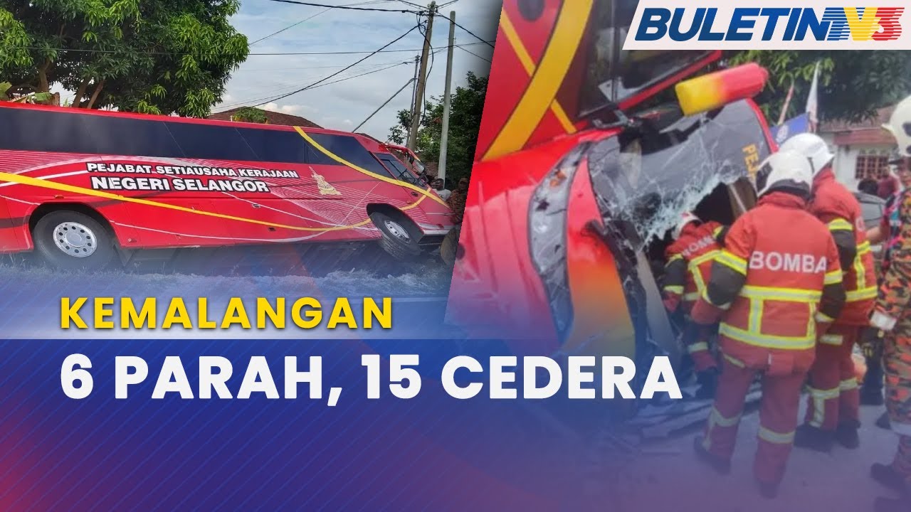 KEMALANGAN | Bas SUK Selangor Terbabas, Enam Parah - YouTube