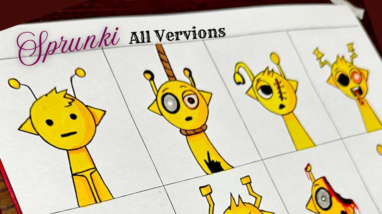 Drawing All Vervions of Simon Sprunki | All Different Mods | How to ...
