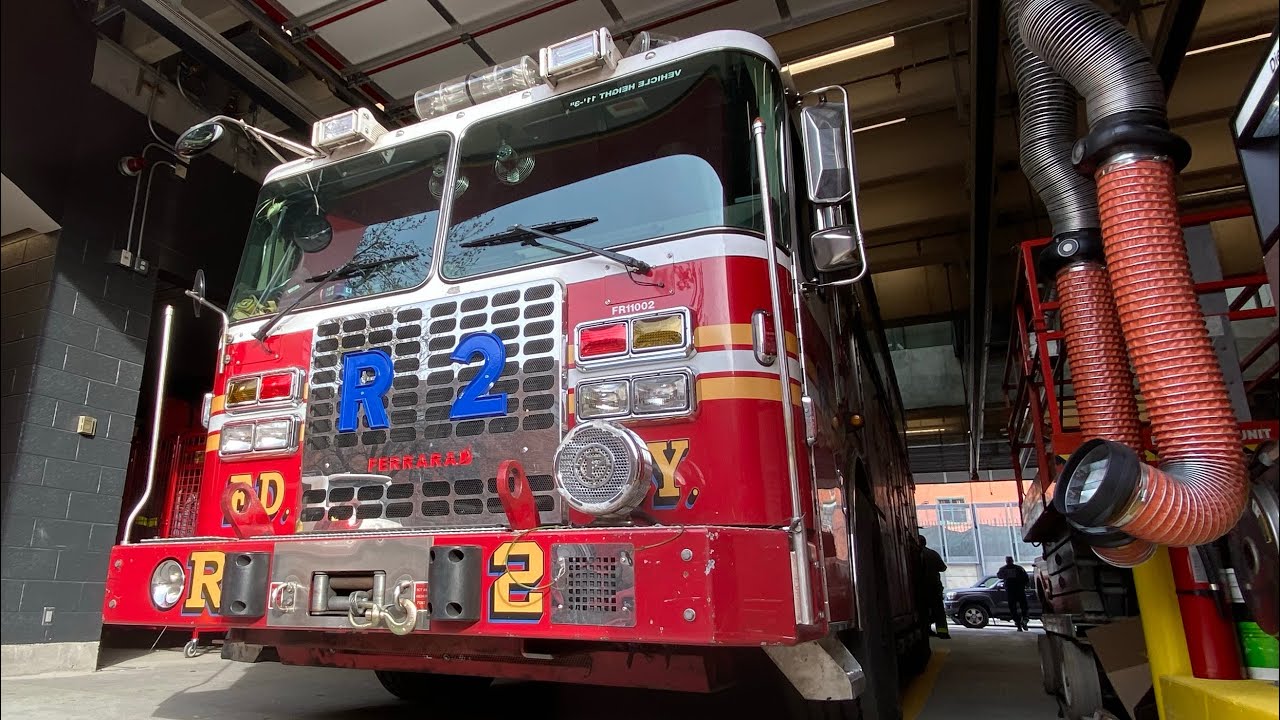 FDNY RESCUE 2'S LAST CALL FROM THEIR OLD FIREHOUSE & ITS 1ST CALL FROM ...
