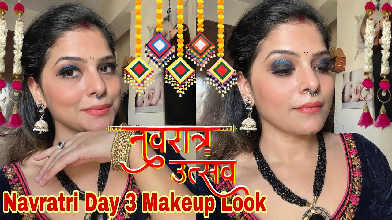 Navratri Makeup Series || Day-3 Navratri Makeup Look || Step by Step ...