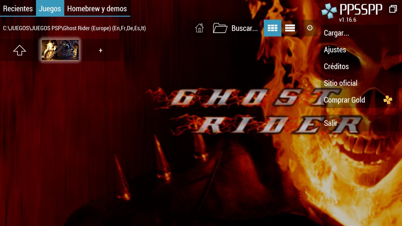 Ghost Rider (Español) de Playstation Portable (PSP) con emulador PPSSPP ...