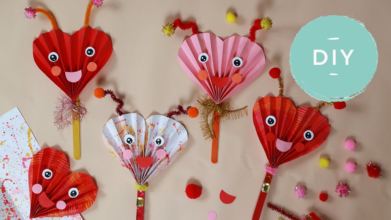 Hartjes knutselen van papier voor Valentijnsdag - YouTube