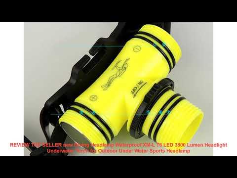 REVIEW TOP SELLER new Diving Headlamp Waterproof XM-L T6 LED 3800 Lume