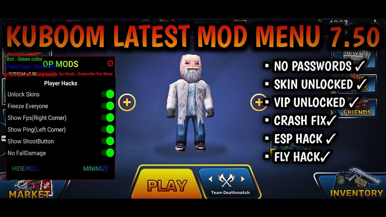 KUBOOM MEGA MOD MENU | LATEST VERSION 7.50 | 30 + feature. - YouTube