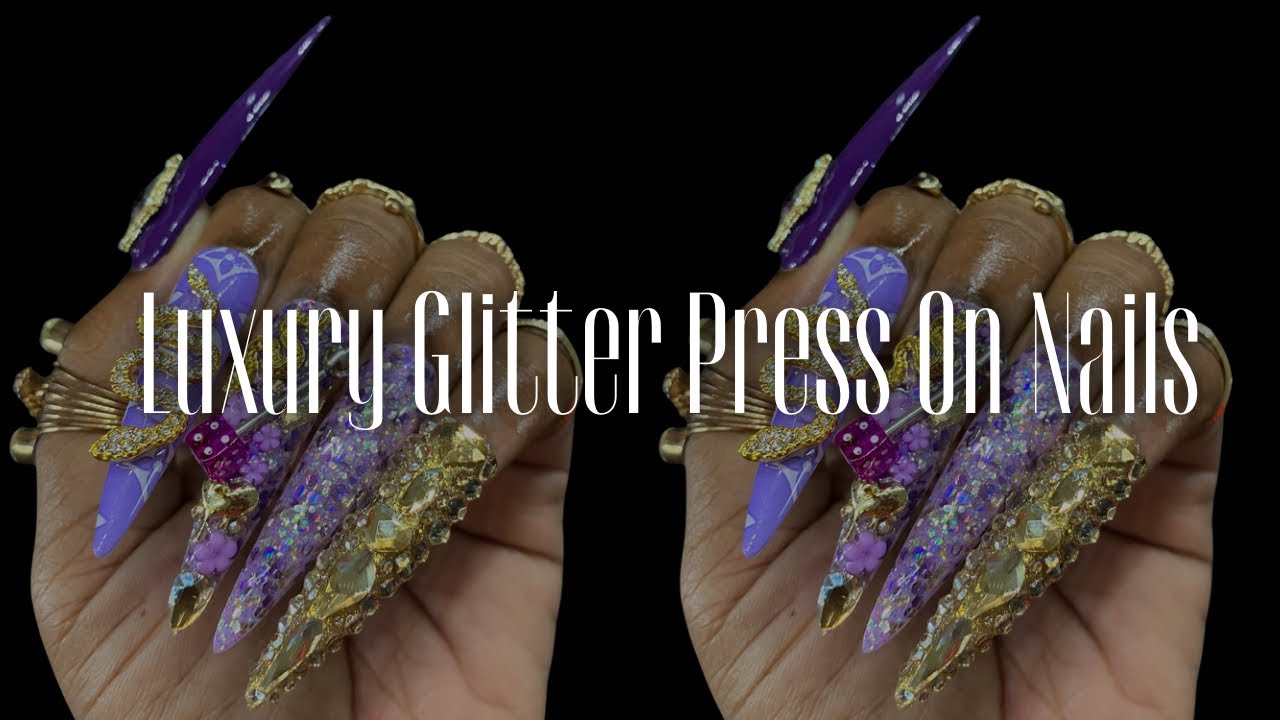 Watch Me Work | Encapsulating Glitter Press On Nails | Waterslide Decal ...