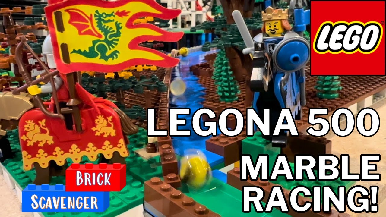 Legona 500 Marble Racing Saturday Quarterfinals with a Lego Castle ...