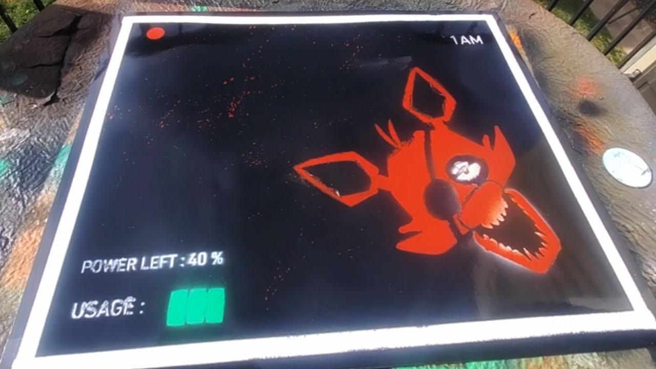 Survive Foxy Five Night's At Freddy's Spray Paint Art - YouTube