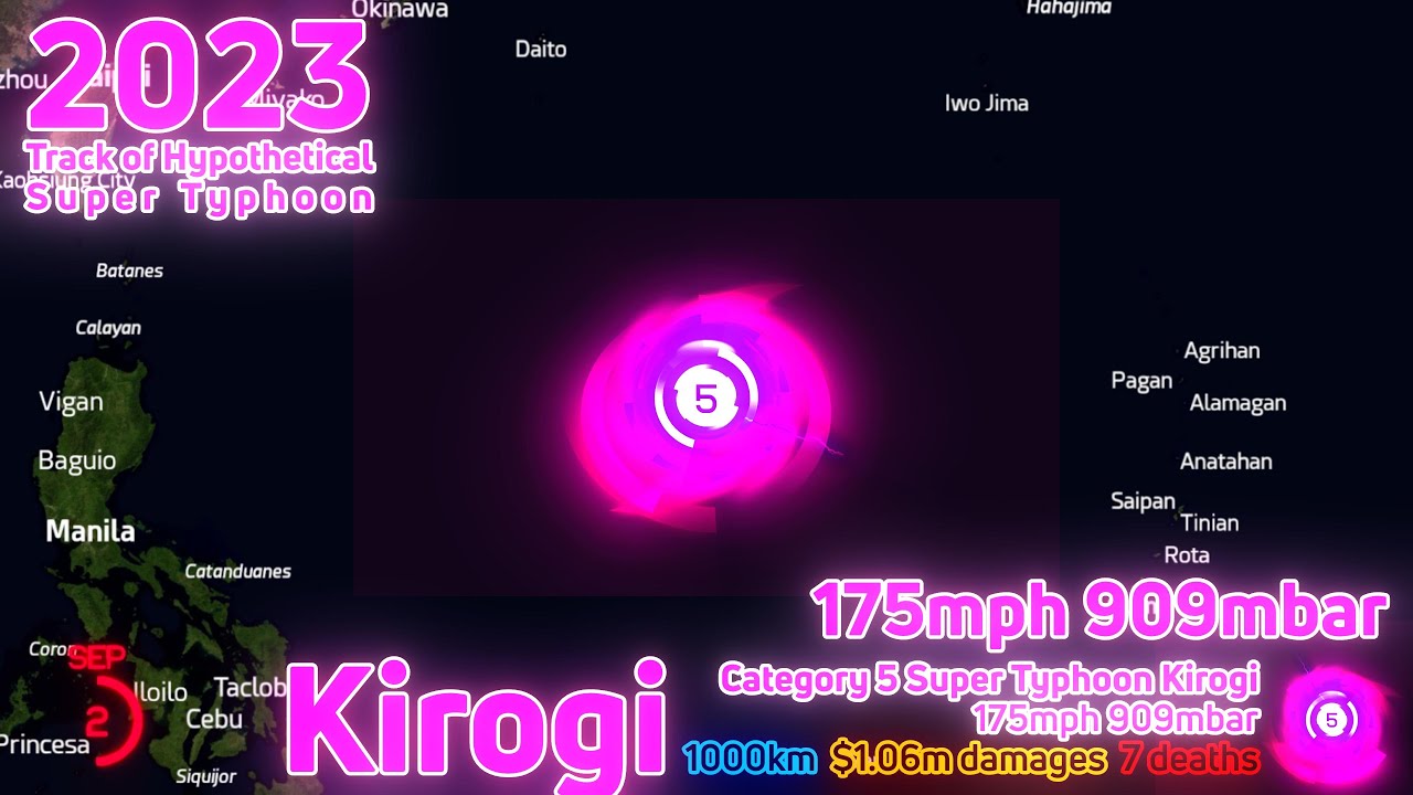 Track of Hypothetical Super Typhoon Kirogi (2023) - YouTube