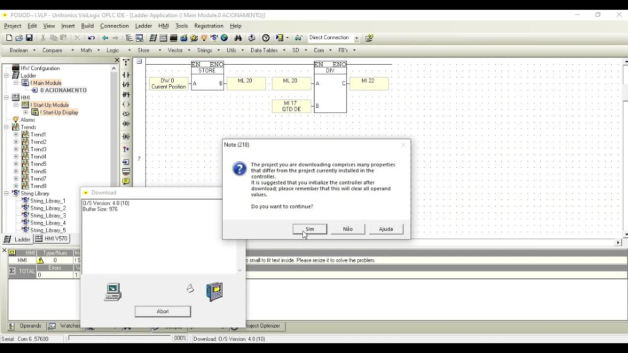 Unitronics, como descarregar o programa no CLP - YouTube