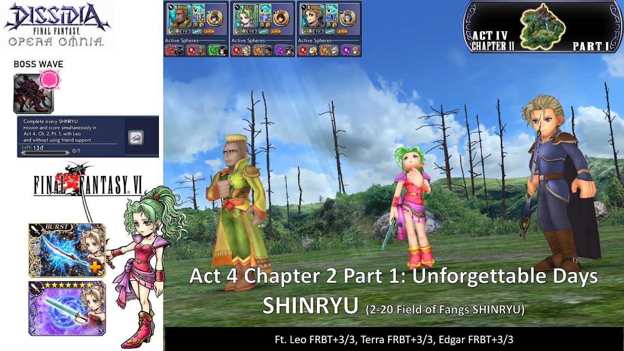 DFFOO GL | Act 4 Chapter 2 Part 1 SHINRYU | FF6 Run - YouTube