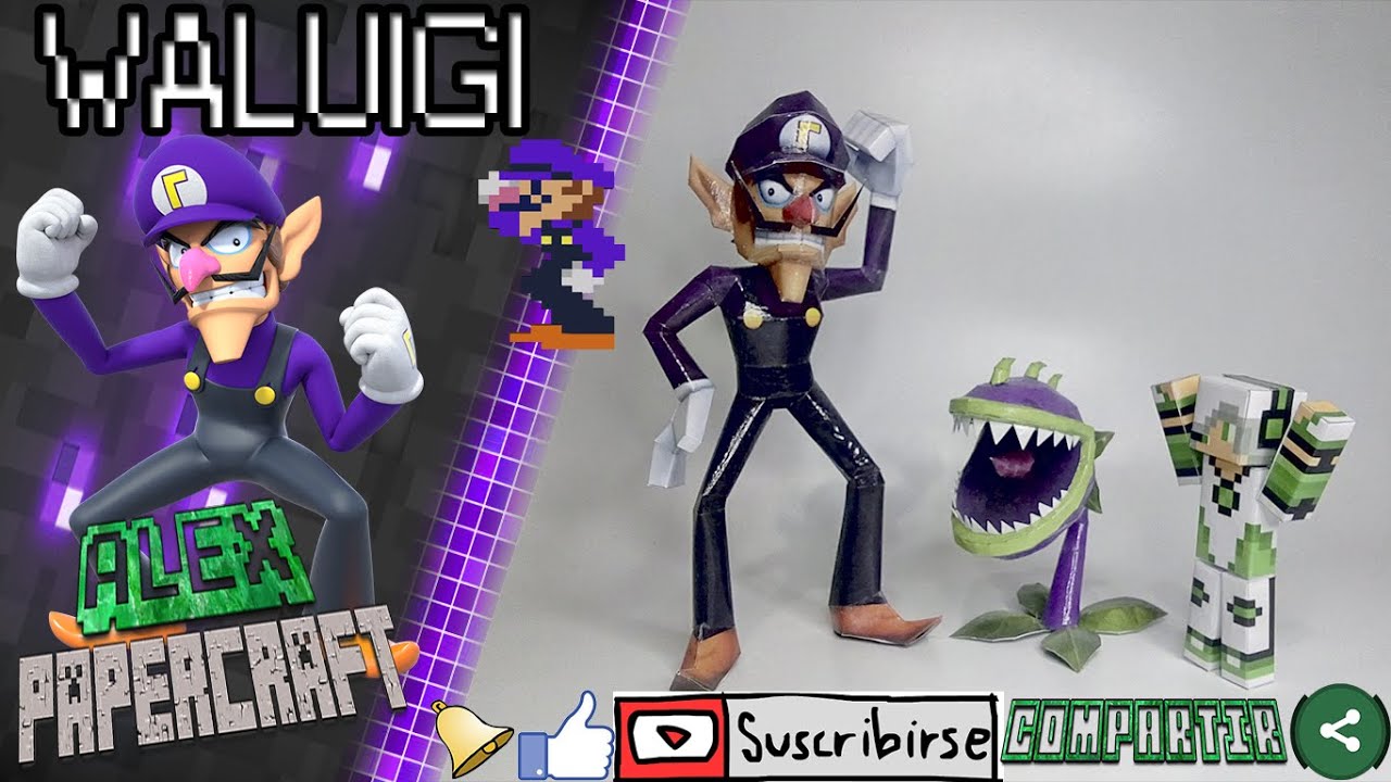 Tutorial de como hacer a Waluigi / #Papercraft #AlexPapercraft - YouTube