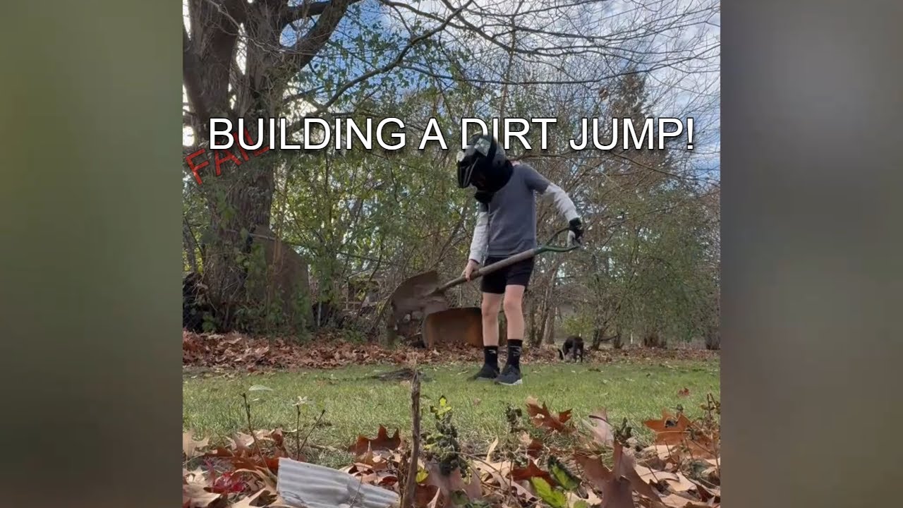 BUILDING A JUMP IN MY BACKYARD.... (FAIL) - YouTube