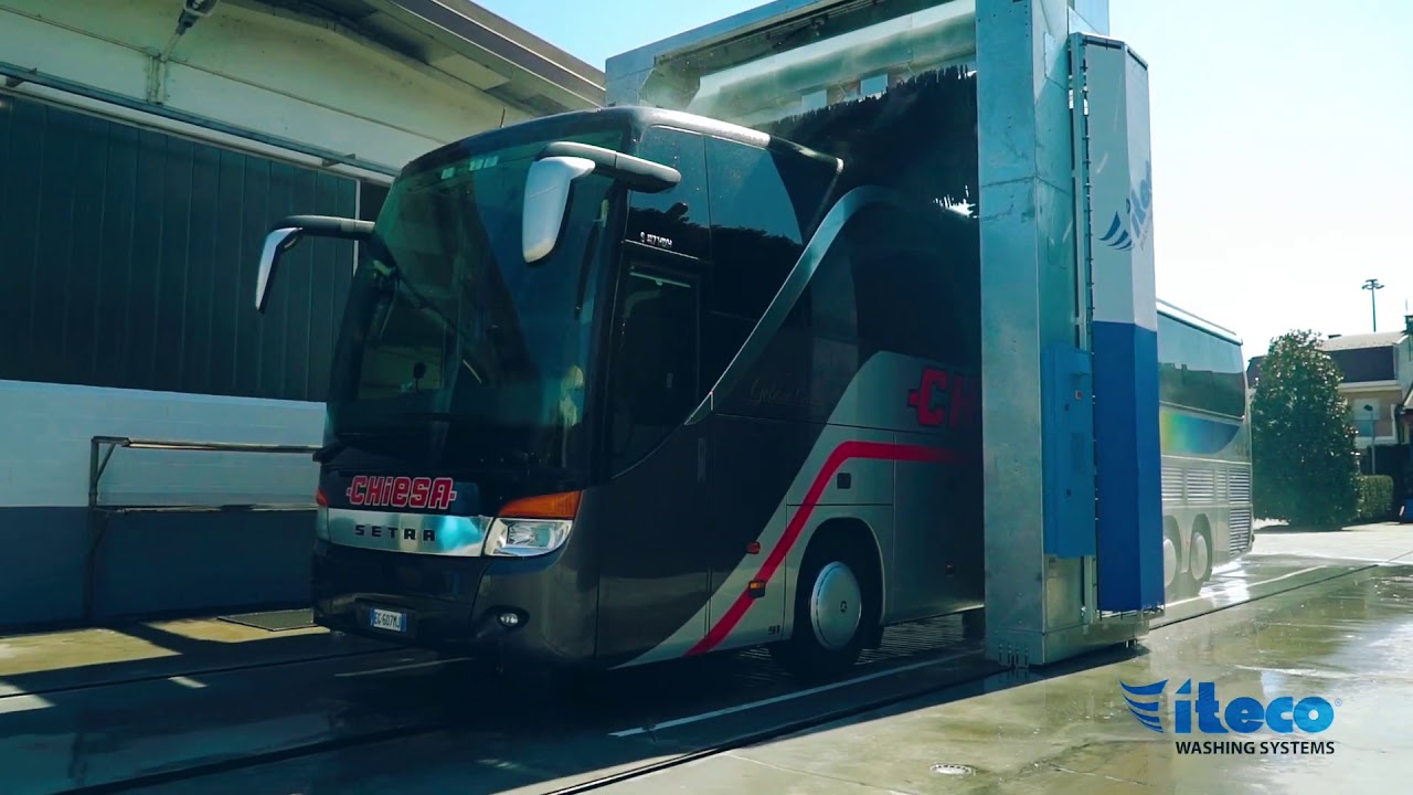 Omega Wash Gantry/Rollover Bus Wash System - YouTube