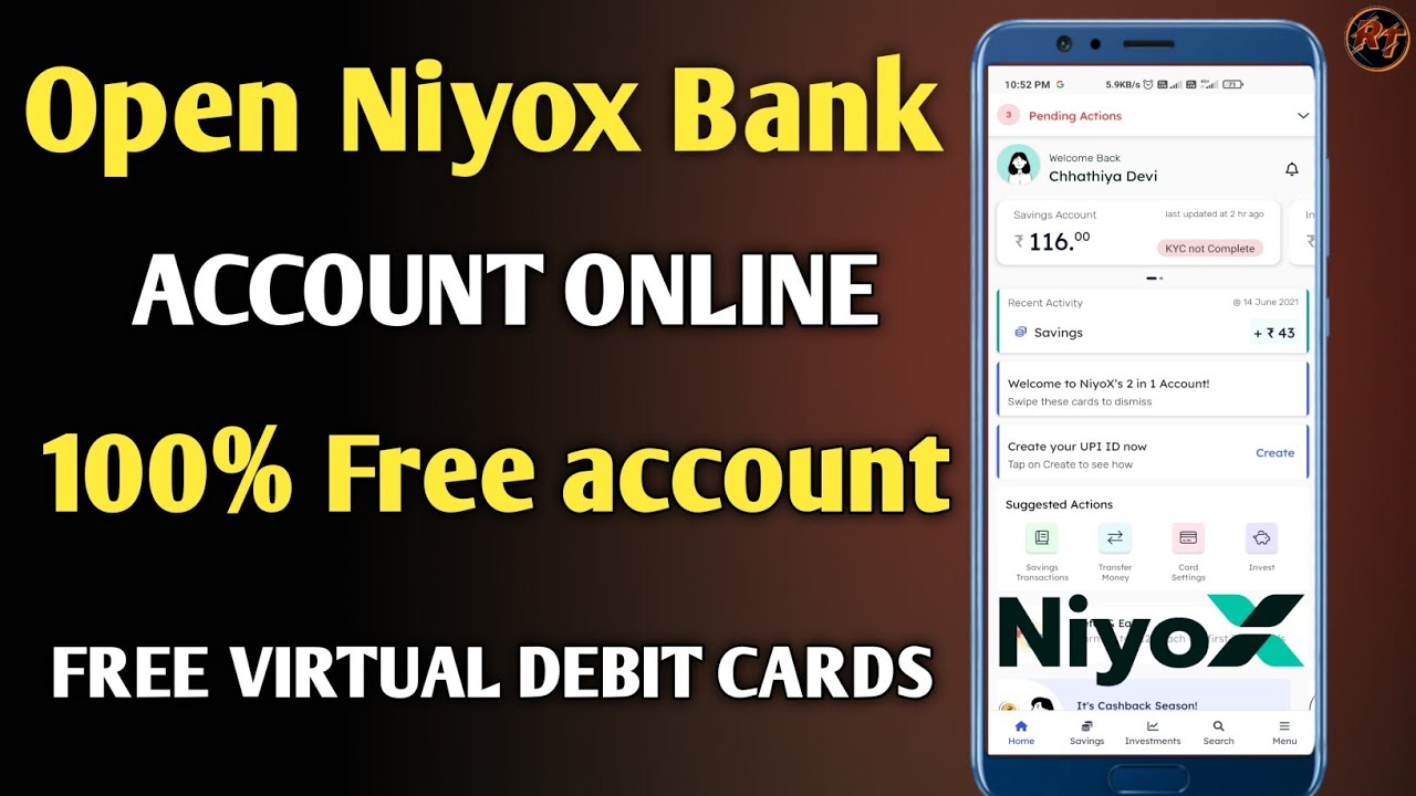 Niyox Bank account online account opening with full kyc & free platinum ...