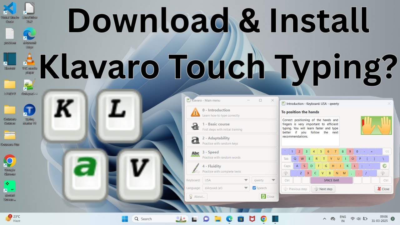How to Download & Install Klavaro Touch Typing on Windows 11? - YouTube
