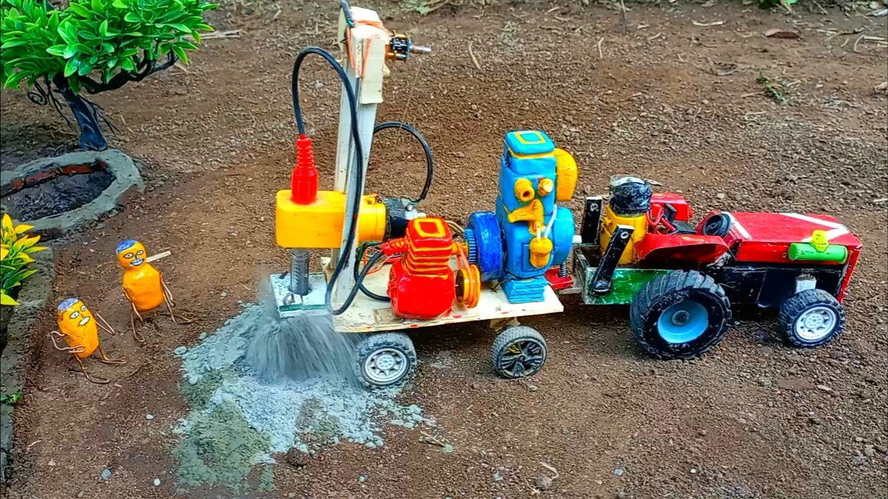 tractor borewell drilling machine | borewell machine - YouTube