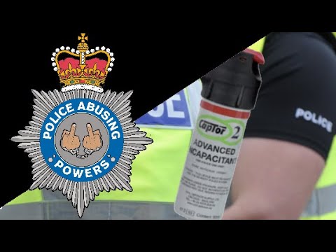 Derbyshire police use incapacitant spray on man sitting on sofa - YouTube