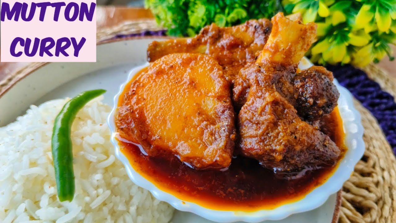 bengali style mutton curry | mutton curry with potato | aloo diye ...