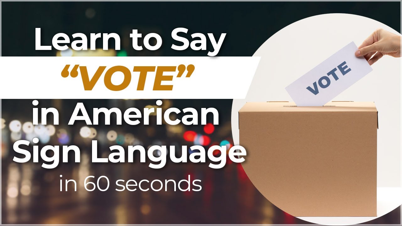 How to sign VOTE in ASL? - YouTube