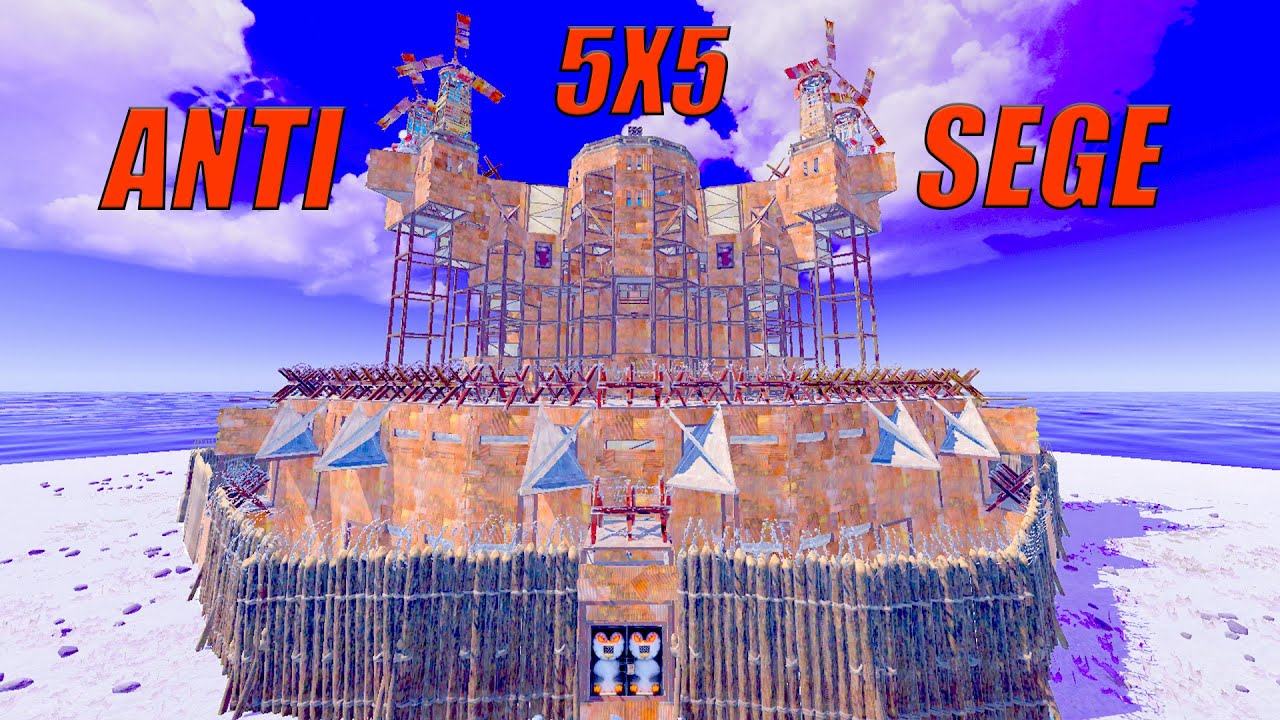 The Best 5x5 | Anti-Siege | Mountain Roof | Basement Floor | Inner ...