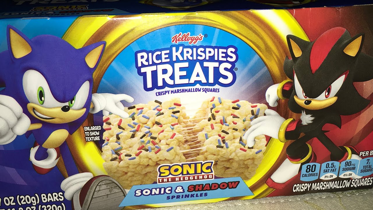 Is new rice KRISPIEs treats sonic and shadow - YouTube