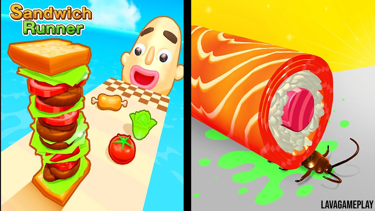 Sandwich Runner vs Sushi Roll 3D - YouTube