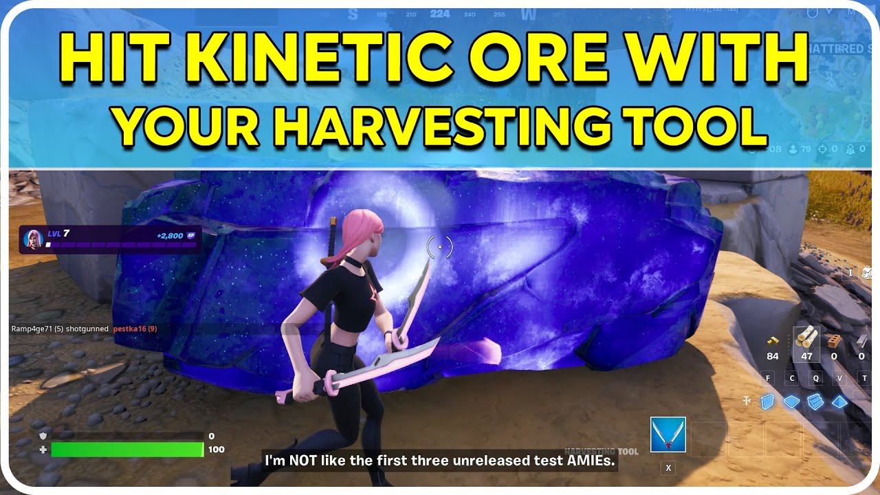 Hit Kinetic Ore with your harvesting tool to collect dropped Kinetic ...