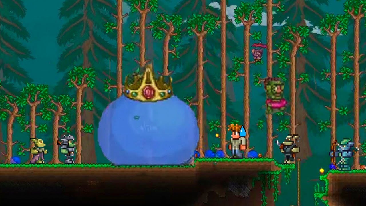 REY SLIME, EJÉRCITO GOBLIN Y RI.P. DANIEL| Terraria clase mago #6 ...