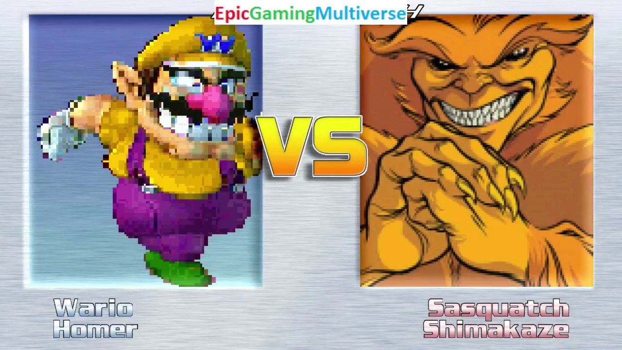 Wario And Homer Simpson VS Sasquatch And Shimakaze In A MUGEN Match ...