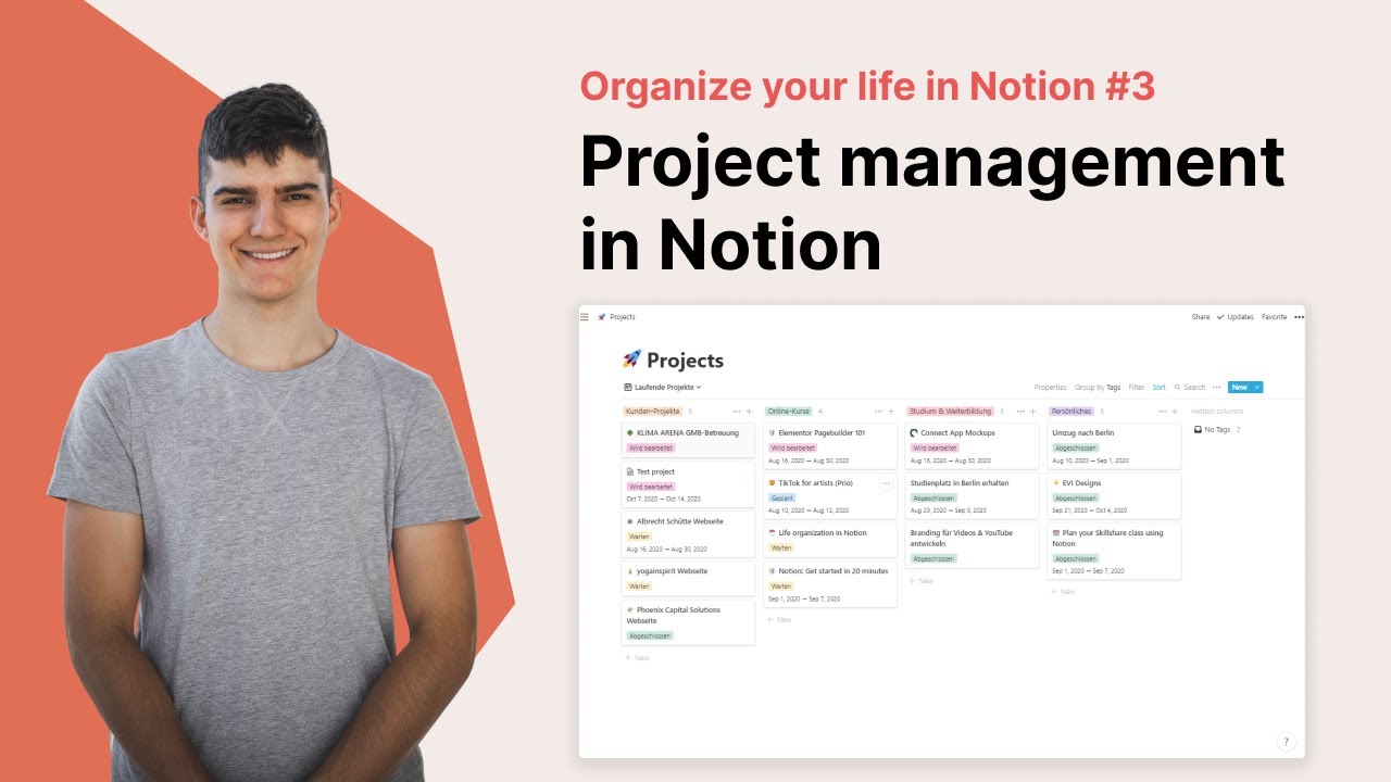 Project management in Notion | Organize your life in Notion #3 - YouTube