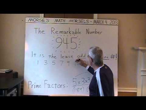 Mathematics - 945, the first positive odd abundant whole number! - YouTube