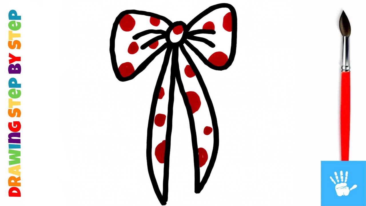 How To Draw a Cute Bow for Children - YouTube
