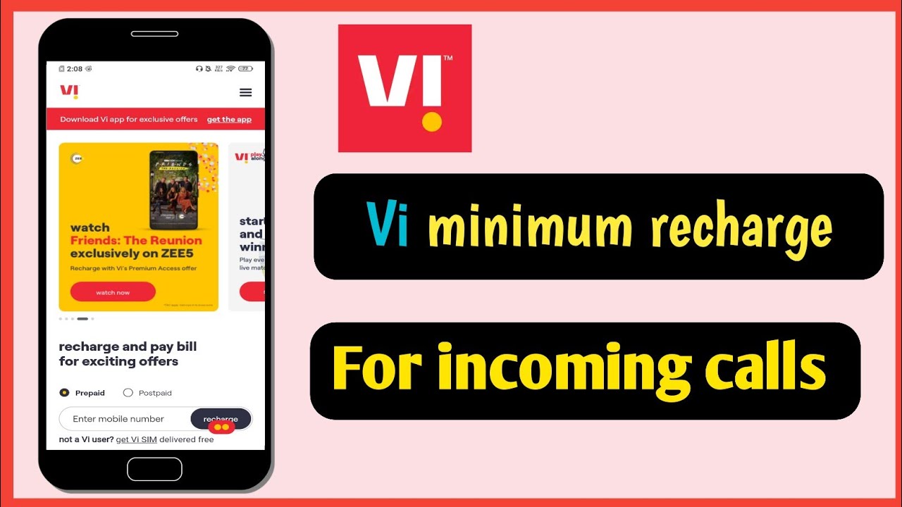 Vi minimum recharge for incoming calls - YouTube