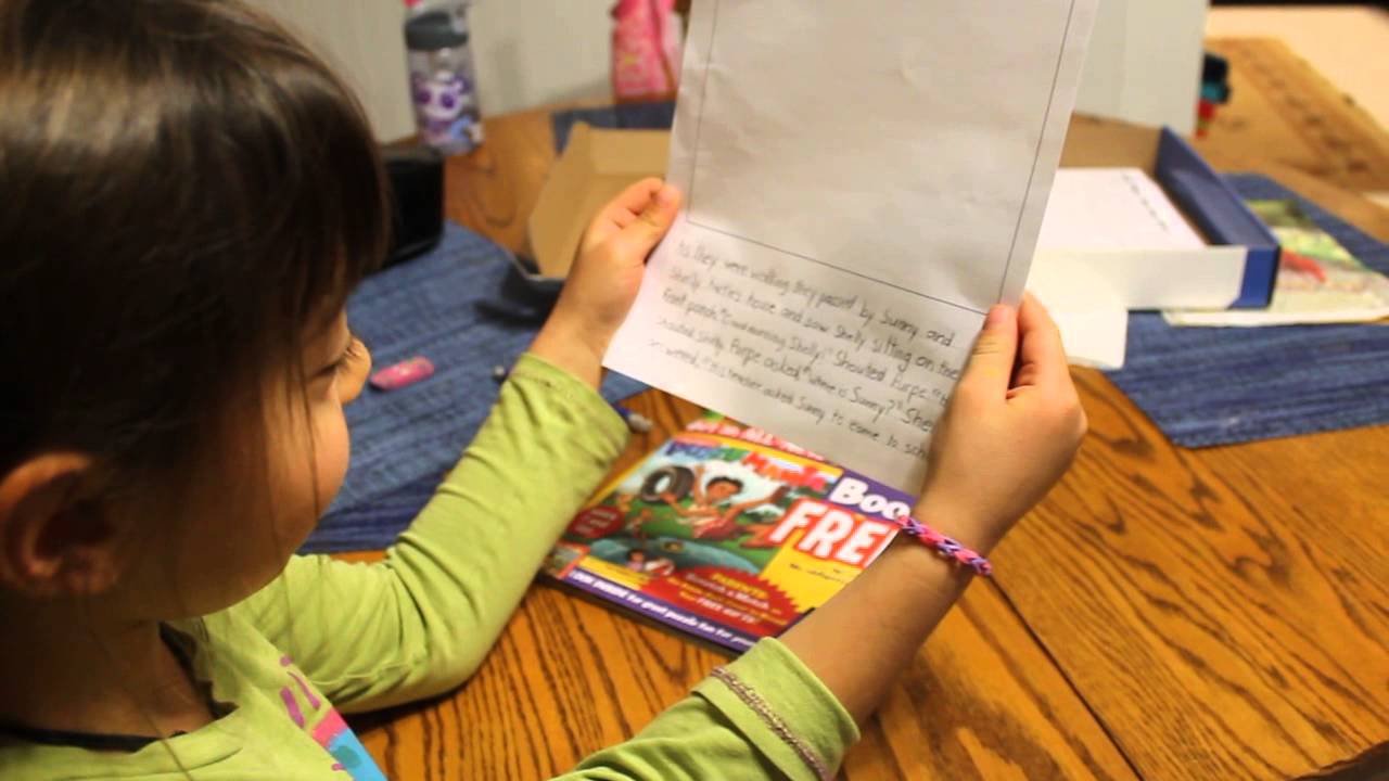 Brianna Reading the Purpee the Dragon Manuscript - YouTube