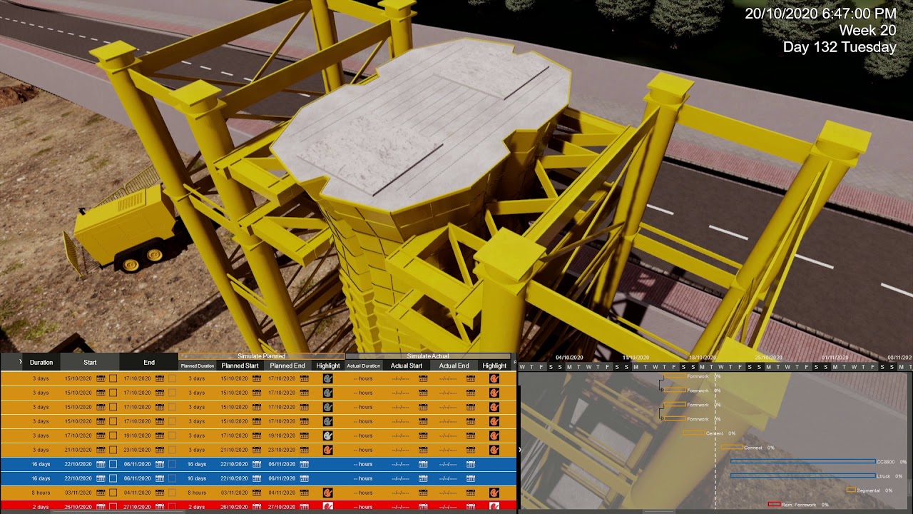 4d Construction Sequence Animation – Bridge Construction - YouTube
