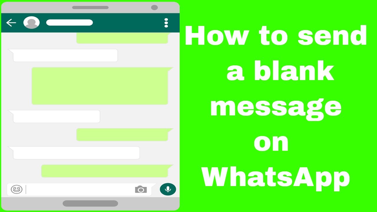 How to send a blank message on WhatsApp - YouTube