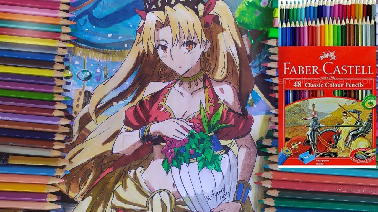 Speed drawing anime fate grand order FGO ereshkigal how to colouring ...