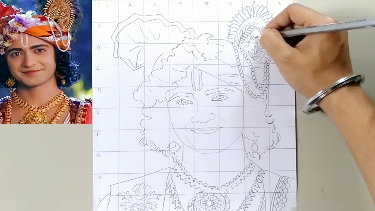HOW TO DRAW 💕SUMEDH🥰 MUDGALKAR AS KRISHNA STEP BY STEP __ SUMEDH ...