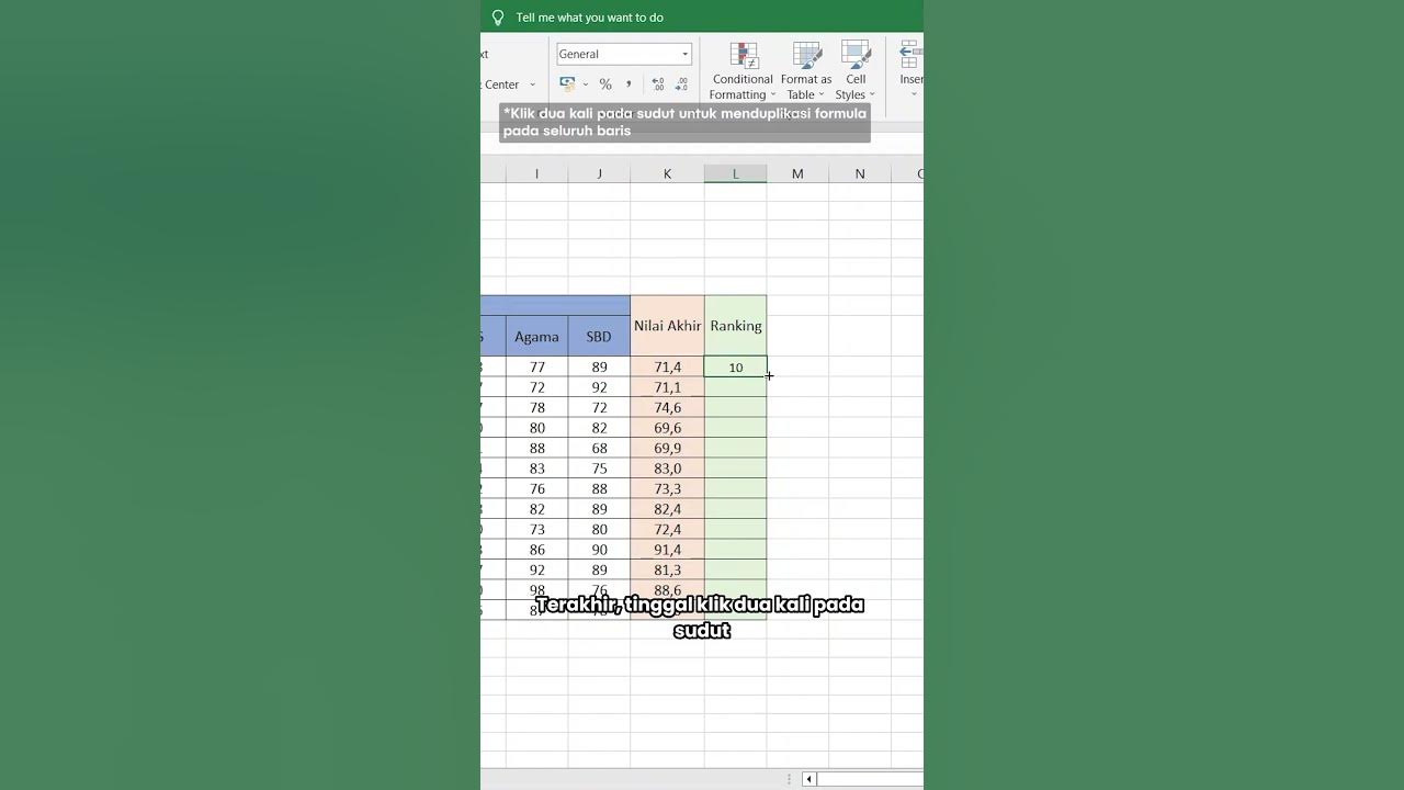 Cara Menentukan Ranking di Microsoft Excel pakai RANK! #shorts #excel # ...